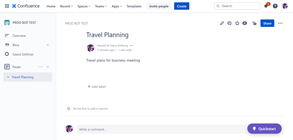 Using The Confluence Action Templates Koreai Documentation V101