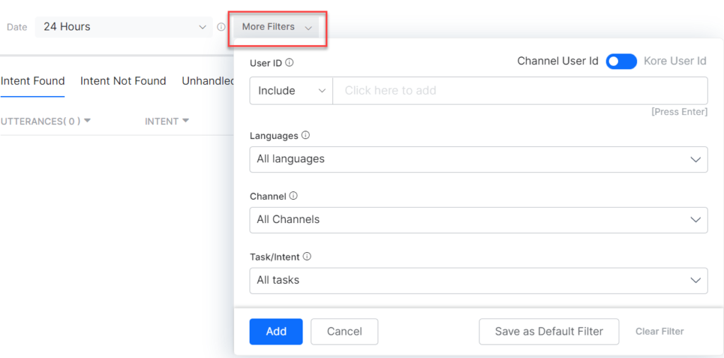 Dashboard Filters - v10