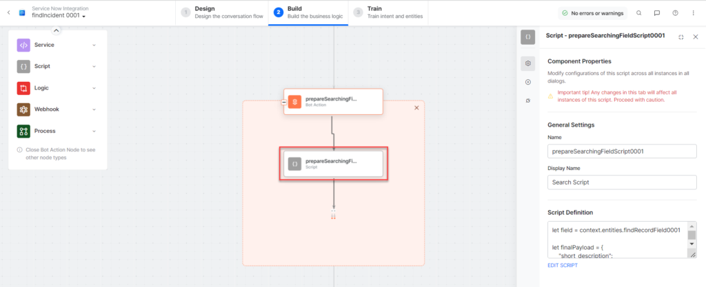 Using The ServiceNow Action Templates - v10