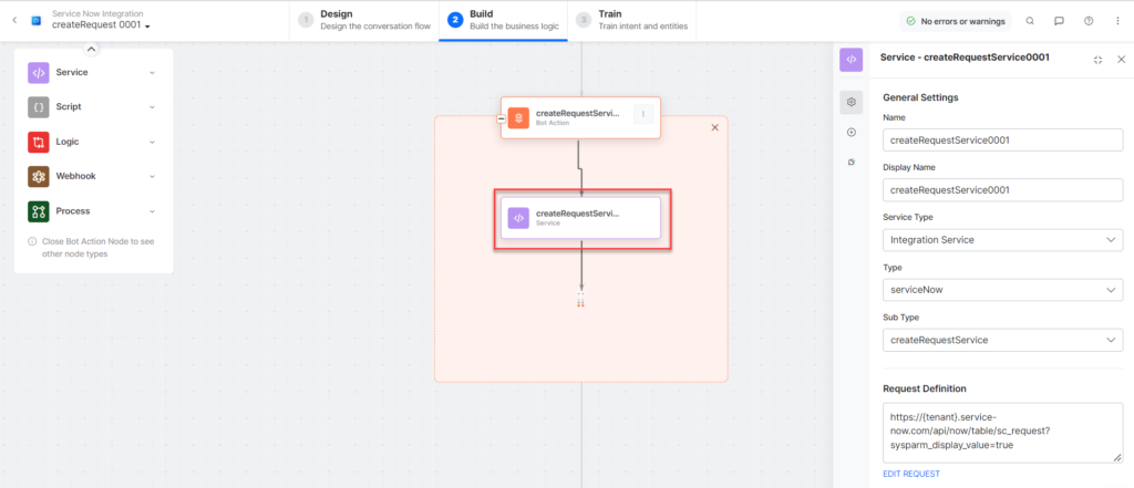 Using The ServiceNow Action Templates - v10