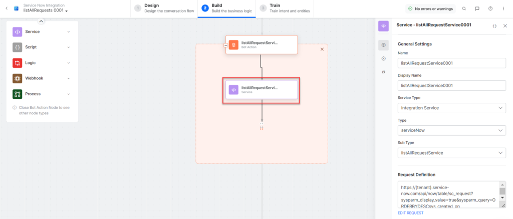 Using The ServiceNow Action Templates - v10