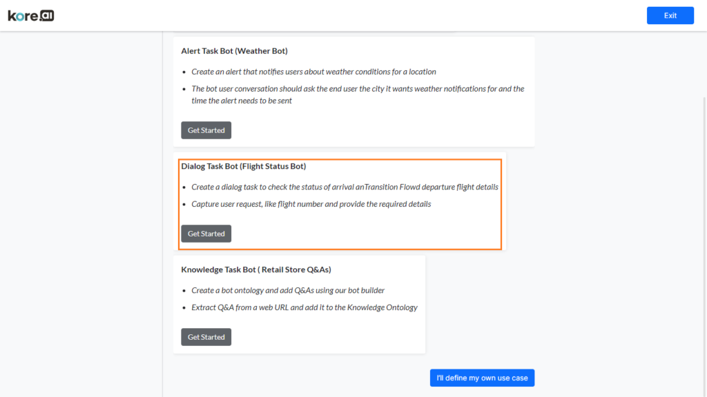 Creating a Simple Virtual Assistant - Kore.ai Documentation