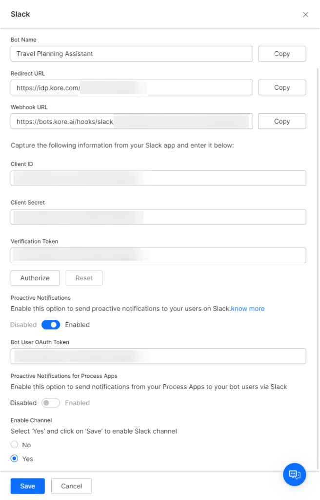 Adding the Slack Channel - Kore.ai Documentation