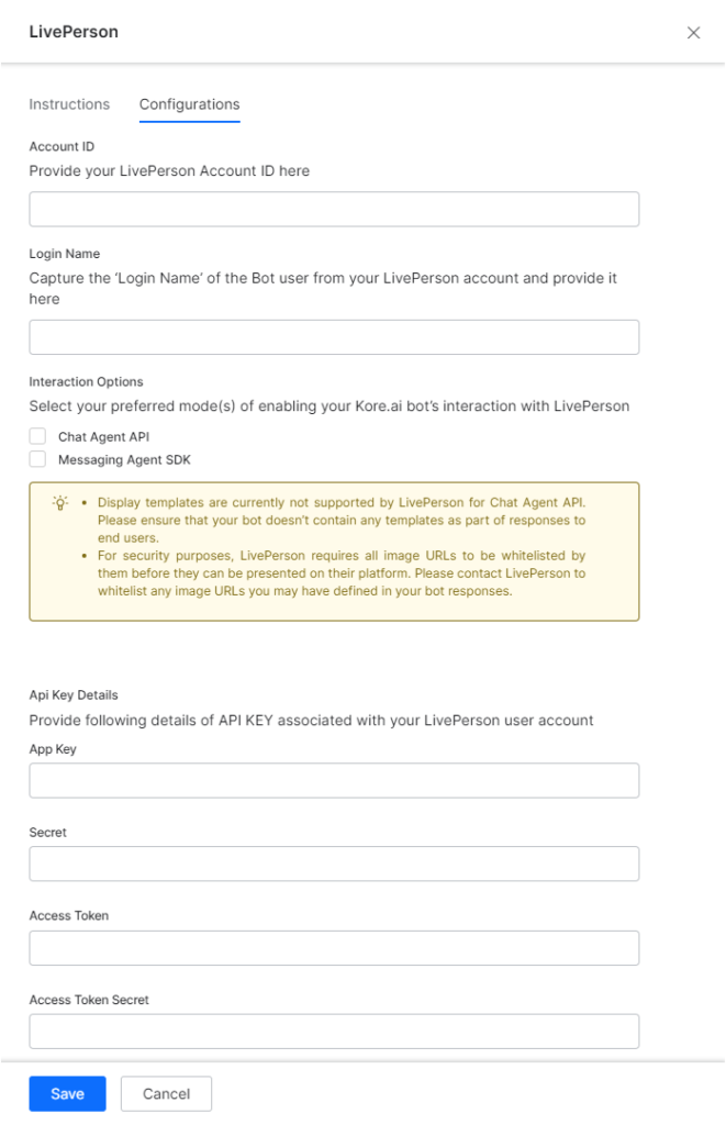 Adding the LivePerson Channel - Kore.ai Documentation
