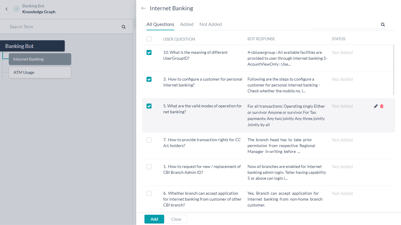 How to extract FAQs into Knowledge Graph - Kore.ai Documentation