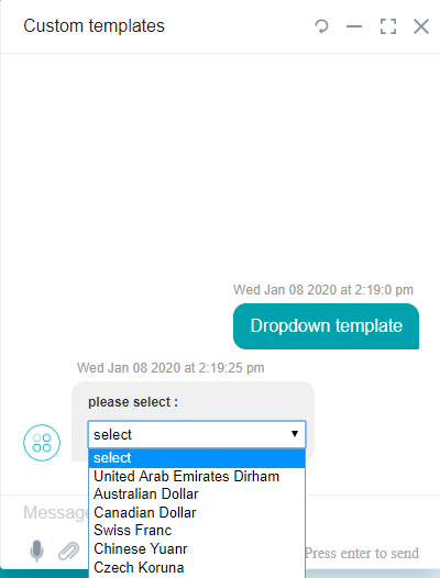 Web & Mobile SDK: Message Formatting and Templates - Kore.ai Documentation