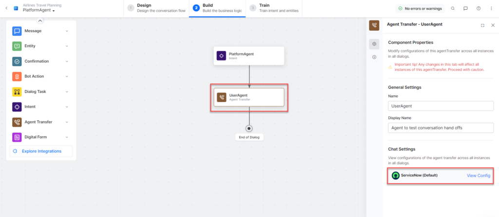 Configuring the ServiceNow Agent - Tokyo and Lower versions - Kore.ai ...
