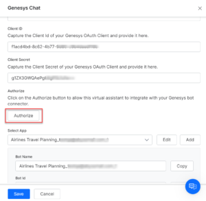 Adding Genesys Chat as a Channel - Kore.ai Documentation