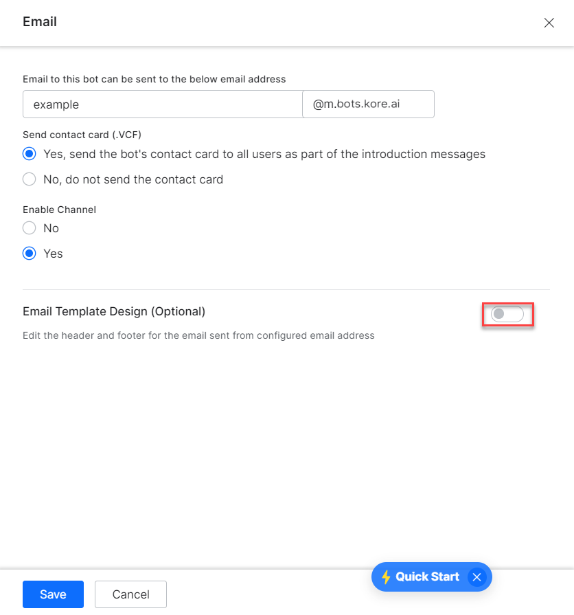 Adding the Email Channel - Kore.ai Documentation