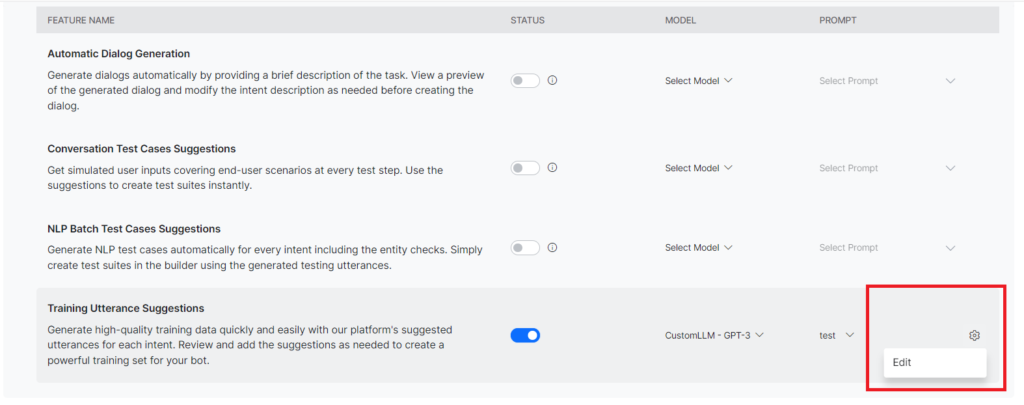 Co-Pilot Features - Kore.ai Documentation