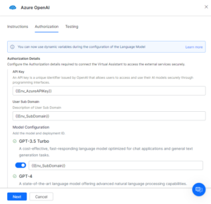 LLM Integration - Kore.ai Documentation